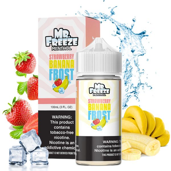 LÍQUIDO FREEBASE STRAWBERRY BANANA FROST - MR FREEZE - Yes Vape BR 🔥