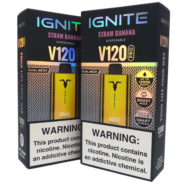 POD DESCARTÁVEL V120 PRO GOLD 12000 PUFFS - IGNITE - Yes Vape BR 🔥